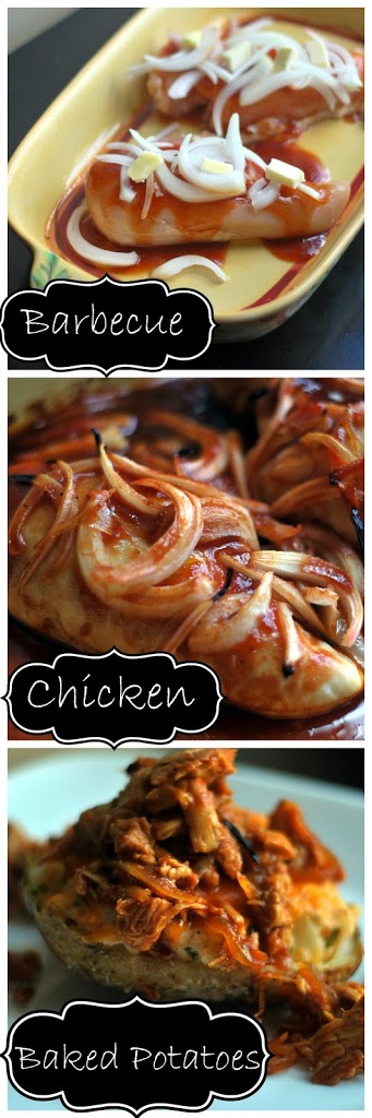 BBQ Chicken Topped Baked Potatoes - Aunt Bee's Recipes
